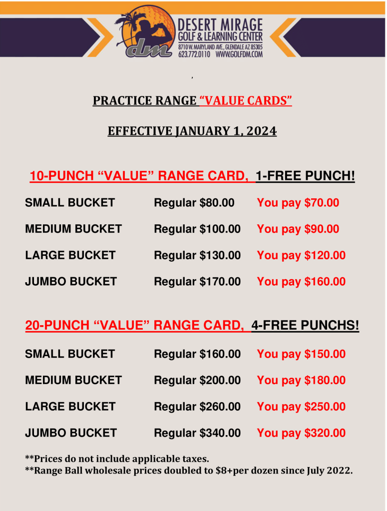 Driving Range - Desert Mirage Golf & Practice Center